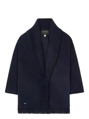 Alanui Alanui Shawl Lapel Fringe Cardigan Blue