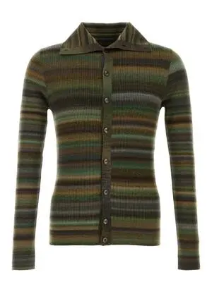 Dolce & Gabbana Striped Fine Knit Button-up Cardigan - Multicolor