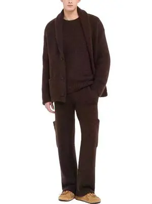 Alanui Brushed Texture Shawl Lapel Cardigan - Brown
