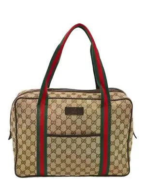 Gucci Sherry Line Gg Monogram Briefcase - Neutrals