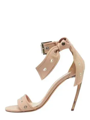 Alexander McQueen Knot-detail Open-toe Sandals - Neutrals