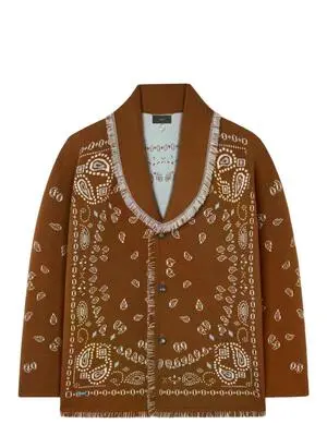 Alanui Bandana Jacquard Cardigan - Brown