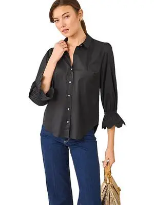 Lilly Pulitzer® The Ricrac 3/4 Sleeve Lilly Shirt - Noir