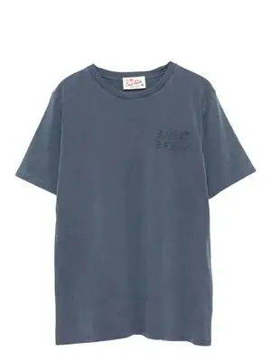 MC2 SAINT BARTH Embroidered-logo T-shirt - Blue