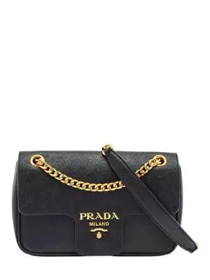 Prada Pattina Shoulder Bag - Black