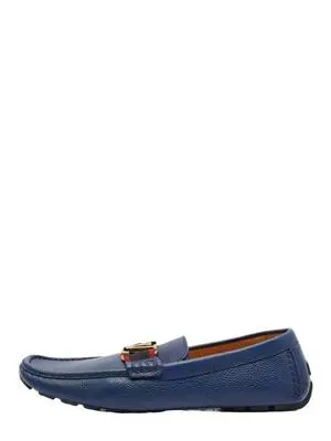 LOUIS VUITTON Monte Carlo Leather Loafers - Blue