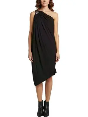 CHATS BY C.DAM CHATS BY C.DAM Eileen Asymmetric Draped Midi Dress