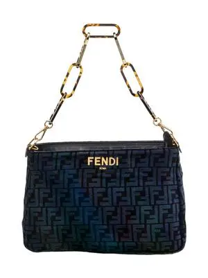 Fendi O'lock Zucca Shoulder Bag - Blue