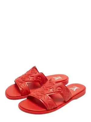 LOUIS VUITTON Oasis Monogram Empreinte Sandals - Red