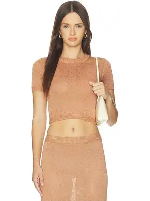 L'academie Sivan Knit Tee - Copper