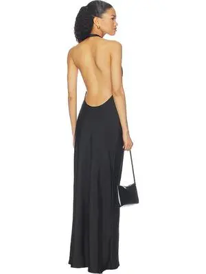 Lioness LIONESS Halterneck Maxi Dress Noir