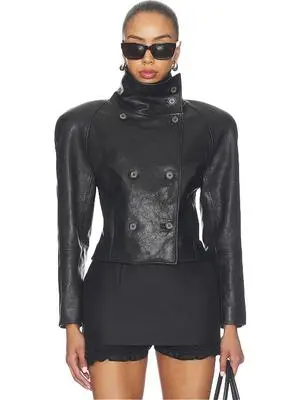 Magda Butrym Leather Jacket - Black