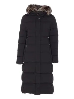 MOORER Zagara Down Jacket With Fur Trimmed Hood - Black