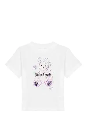 Palm Angels Short Sleeve Crewneck T-shirt With Graphic Print - No