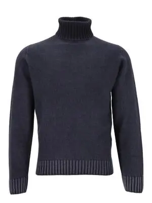 AL DUCA DAOSTA 1902 Ribbed Turtleneck Sweater - Blue