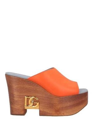 Dolce & Gabbana Squaretoe Blockheel Sandals - Brown