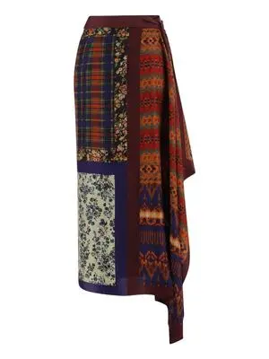 DRIES VAN NOTEN Dries Van Noten Long Wrap Skirt With All-Over Pattern