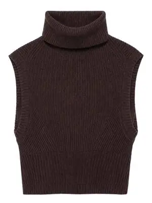 Simkhai Sleeveless High-neck Knit Top - Brown