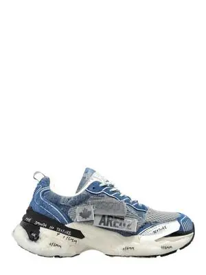 Dsquared2 Logo Lace-up Sneakers - Blue