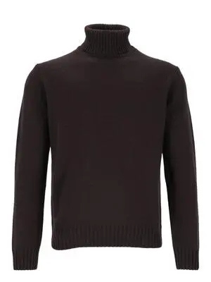 AL DUCA DAOSTA 1902 Fine Ribbed Crewneck Jumper - Brown