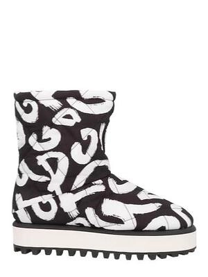 Dolce & Gabbana Two-tone Padded Platform Boots - Black