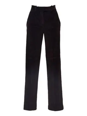 CIRCOLO 1901 Circolo 1901 Tailored Straight-Leg Velvet-Like Pants
