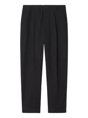 Maison Kitsuné Pleated Elasticated-waistband Trousers - Black