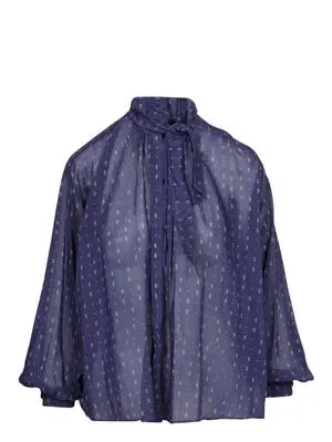 FORTE_FORTE Forte Forte Bohemian Style Long Sleeve Shirt With Detachable Tie