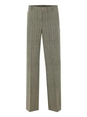 CIRCOLO 1901 Chevron Wide-leg Trousers - No