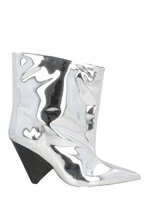 Isabel Marant Étoile Metallic Pointed-toe Ankle Boots - Silver