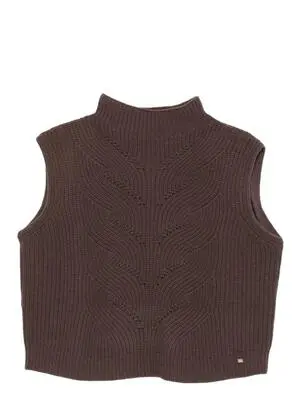 Herno Sleeveless High-neck Sweater - Brown