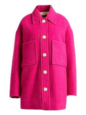 Isabel Marant Étoile Long Sleeve Felt Jacket - Pink