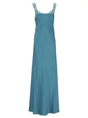 FORTE_FORTE Lace-trimmed Satin Dress - Green