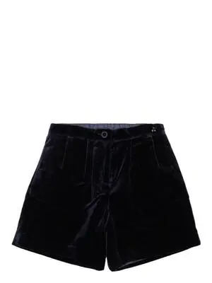 Bonpoint Pleated Velvet Shorts - Black