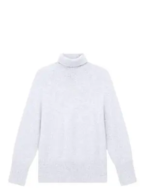 Giorgio Armani Oversized Turtleneck Sweater In Pure Cashmere Jersey - Light Brown