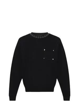 Palm Angels Long-sleeve Sweatshirt With Chest Pocket - Black