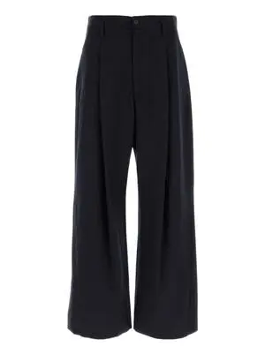 Giorgio Armani Wide-leg Pleated Trousers - Midnight Blue