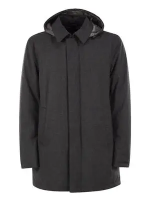 Herno Long Sleeve Down Jacket With Stand Collar - Grey