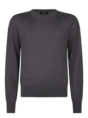 Dsquared2 Upside Down Logo Virgin Wool Pullover - Grey