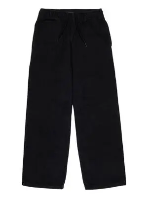 DIESEL® Corduroy Trousers With Embroidered Logo - Black