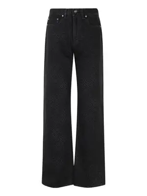 CASABLANCA Casablanca Geometric Pattern Loose-Fit Jeans