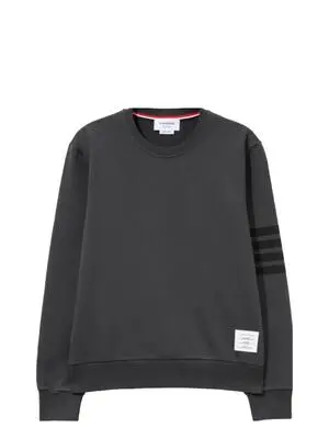 Thom Browne 4-bar Loopback Cotton Sweatshirt - Grey