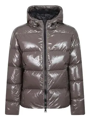 Herno Quilted Hooded Down Jacket - Black