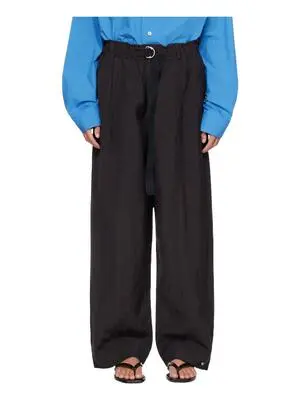 Studio Nicholson STUDIO NICHOLSON Calvo Elasticated-Waist Trousers Black
