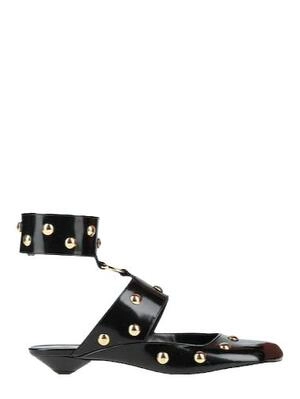 Chloé Square Toe Ballet Flats With Embellishments - Black