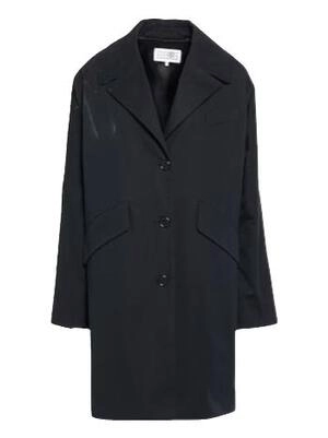MAISON MARGIELA Long Sleeve Overcoat - Black