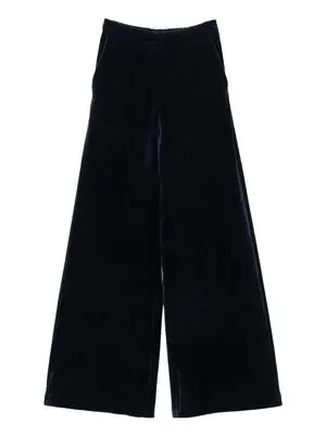 FORTE_FORTE High-waisted Wide-leg Casual Trousers - Black