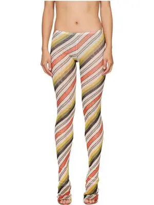 JEAN PAUL GAULTIER Jean Paul Gaultier Striped Mesh Trousers