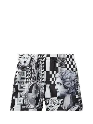 Versace Printed Boardshorts - Black