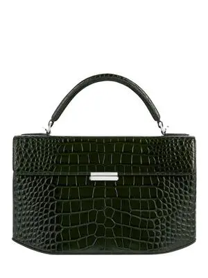 TOTÊME Toteme Box Croc-Effect Leather Handbag